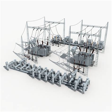 Electrical Substation 3d Model A3 Engineering Electrical Sub