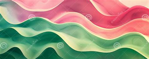 A Radiant Gradient Wave Pattern With Bold Transitions From Green To Pink Featuring Smooth
