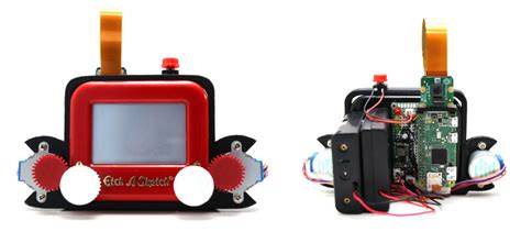 etch a snap the raspberry pi powered etch a sketch camera open