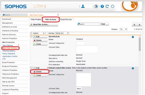 The Web Filtering Profile Objet May No Have An Empty Default Filter Action