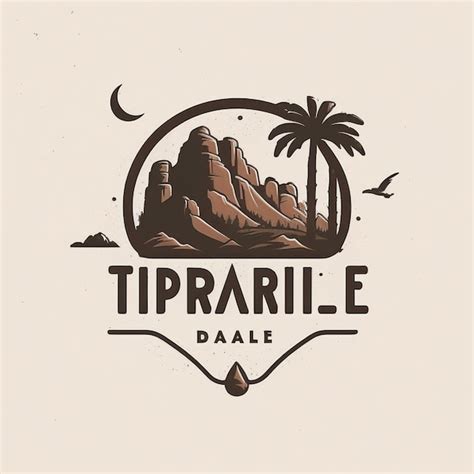 Premium Photo A Logo For Tipi E Daal A Small Mountain With A Palm