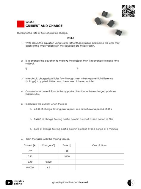 Gcse Current And Charge Pdf