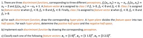 1 There Are Three Discriminant Functions