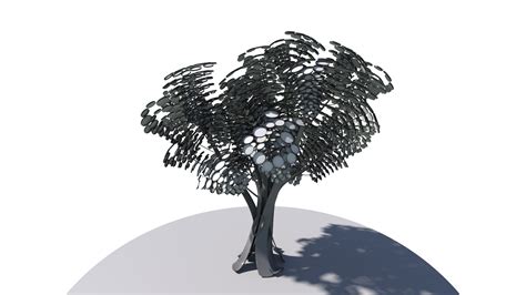 3d A Set Of 9 Stylised Tree Representation Of A Medium Sized Broadleaf