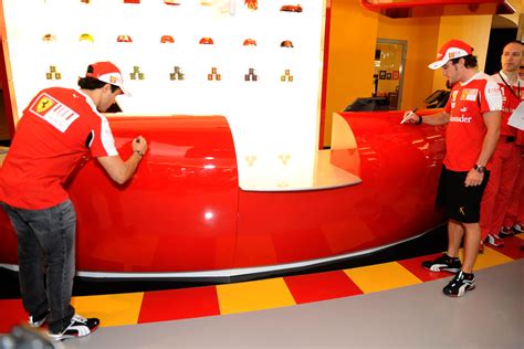 Alonso Massa Pay Fun Visit To Ferrari World Abu Dhabi Gallery
