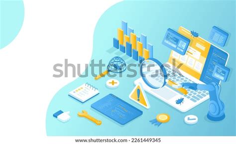 Software Testing Computer Code Analysis Process Stock Illustration