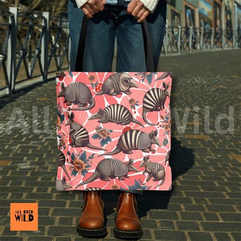 Armadillo Tote Cute Dillo Canvas Bag Adorable Critter Carryall
