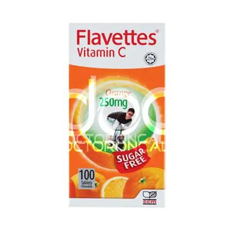 Flavettes 250mg Sugar Free Tablet Orange 100s Vitamins And Supplements Doctoroncall Singapore
