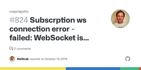 Subscrption Ws Connection Error Failed WebSocket Is Closed Before The Connection Is