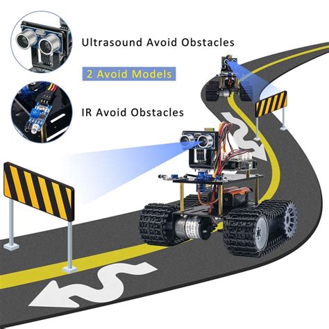 New Lafvin Mini Tank Robot Smart Robot Car Kit For Arduino Robot Educ