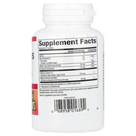 Natural Factors Zinc Lonzenges With Elderberry Echinacea And Vitamin C