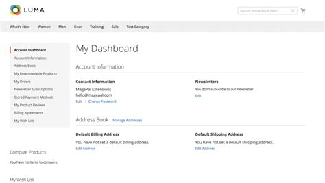 Customer Account Links Manager For Magento2 Magepal