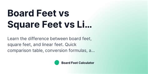 Board Feet Vs Square Feet Vs Linear Feet Key Differences Explained