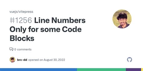 Line Numbers Only For Some Code Blocks · Issue 1256 · Vuejsvitepress