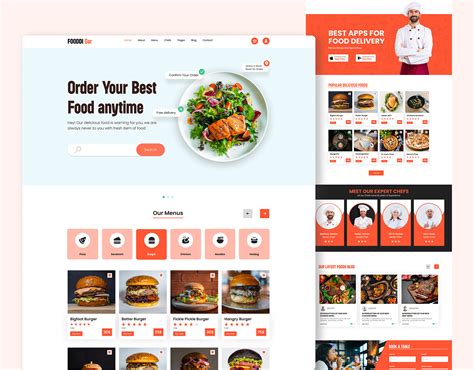 Restaurant Website Ui Design । Food Ui Design On Behance