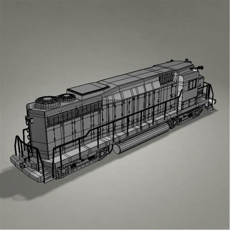 3d Model Passenger Train Engine 3d Model Passenger Train Engine