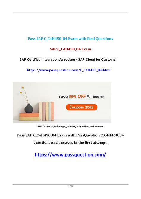 Ppt Sap Cloud For Customer Cc4h45004 Exam Questions Powerpoint