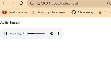 HTML5 audio Tag | GeeksforGeeks