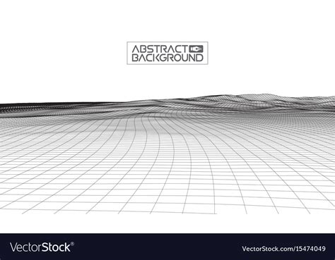 Abstract Wireframe Landscape Background Royalty Free Vector