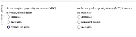 Solved As The Marginal Propensity To Consume Mpcincreases