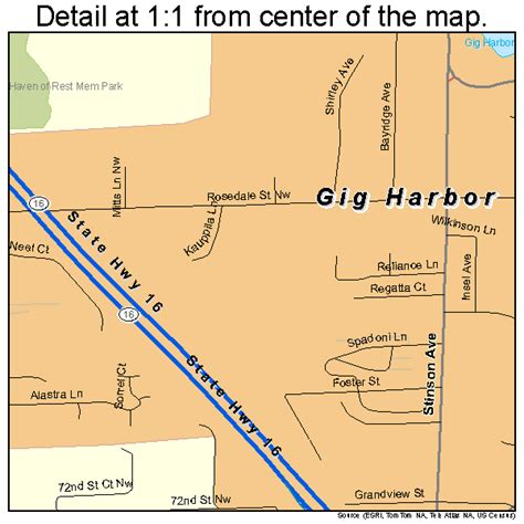 Gig Harbor Washington Street Map 5326735