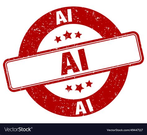 Ai Stamp Ai Label Round Grunge Sign Royalty Free Vector