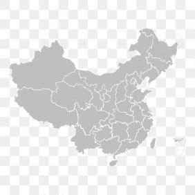 中国地图无字 免扣png元素素材 免费下载 爱给网