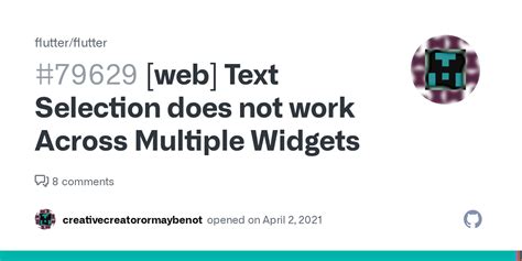 Web Text Selection Does Not Work Across Multiple Widgets Issue