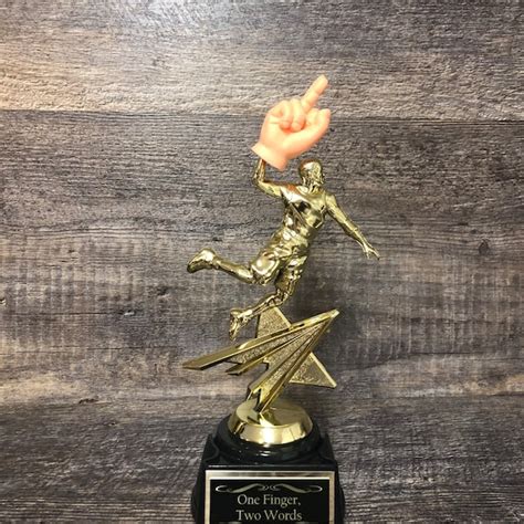 Middle Finger Trophy Award Etsy