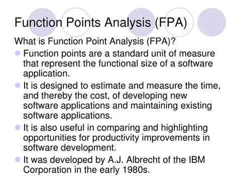 ppt function point analysis powerpoint presentation free download