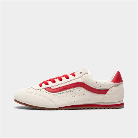 Vans Super Lowpro Suede Marshmallow Racing Red Jd Sports