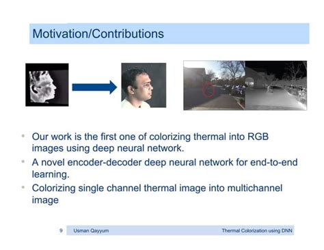 Thermal Colorization Using Deep Neural Network Ppt