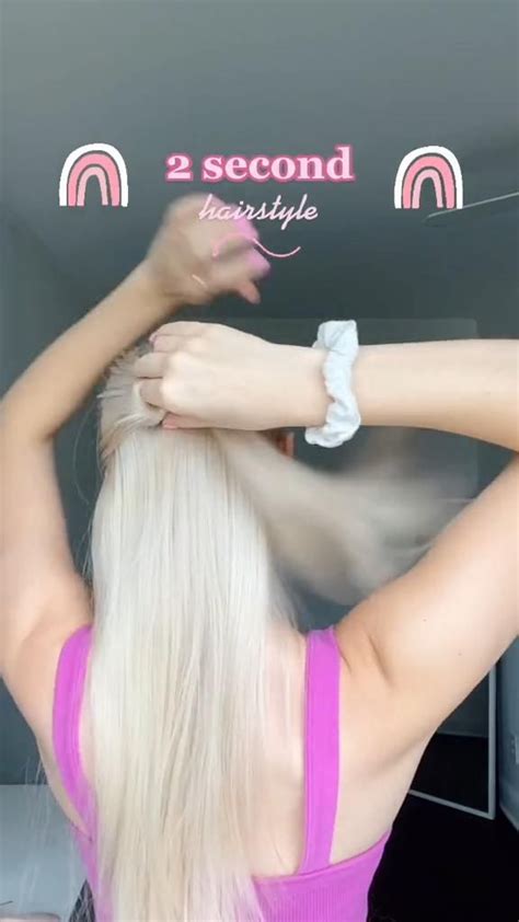 2 Second Hairstyle Easy Hairstyles Cute Hairstyles Hair Styles
