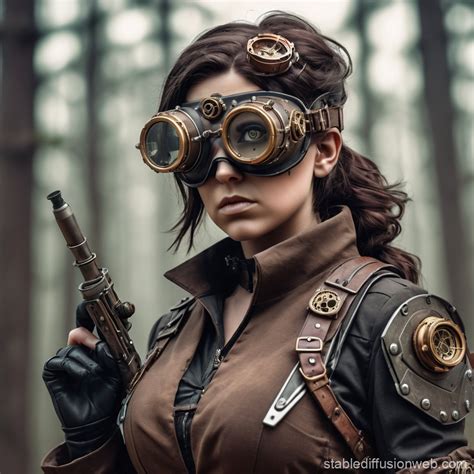 Steampunk Goggles Girl
