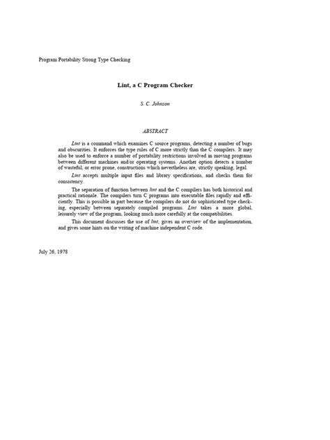 Lint Pdf Pointer Computer Programming Data Type