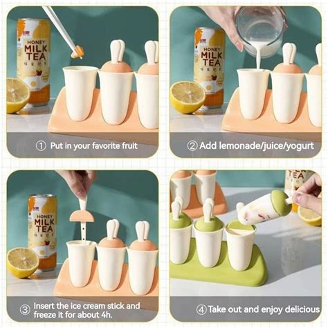 Juego De Moldes Para Paletas Para Niños 8 Piezas De Silicona Para