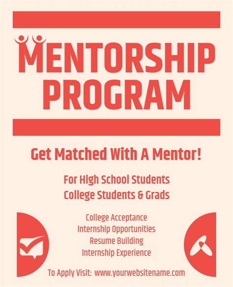 Mentor Flyer Templates For University Girls And Youth Programs