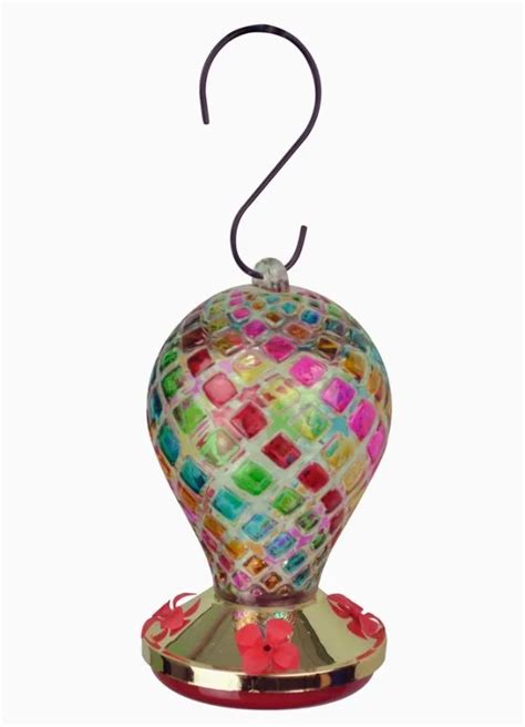 Glass Hummingbird Feeder