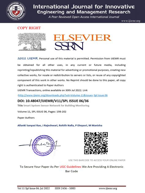Smart System Sensor Network For Building Monitoring Jul 22 Pdf Internet Of Things