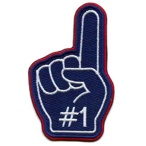 1 Houston Fan Foam Finger Patch Texas Football Team Embroidered Iron