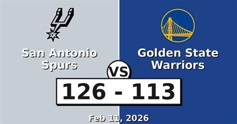 San Antonio Spurs Vs Golden State Warriors Match Player Stats Feb 11