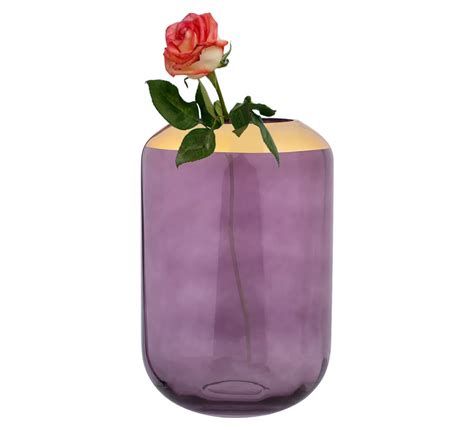 Wazon Szklany Na Kwiaty Altom Design Aurora 24 Cm Fioletowy