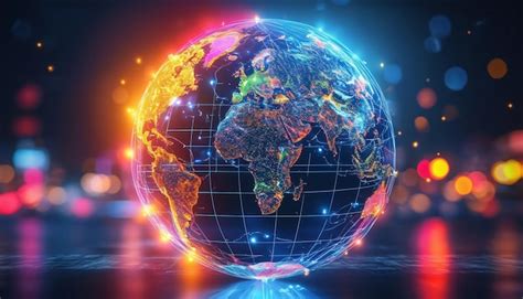 Iot A Digital World Interconnected Premium Ai Generated Image
