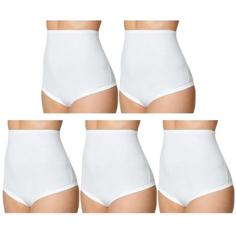5 Pack Bonds Cottontails Full Brief Extra Lycra Womens Underwear White