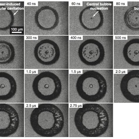 Sequence Of The Interaction Of The Laser Induced Shock With A
