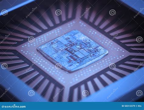 Computer Microchip Stock Image Image Of Digital Microelectronic 50313379