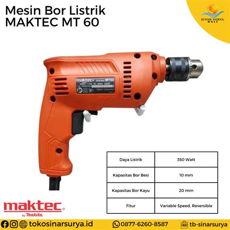 Maktec Mt 60 Mesin Bor Listrik Toko Toss