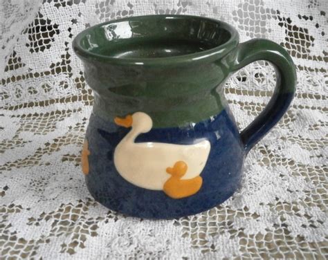 Hannah Whitworth Walcot Studio Pottery Bath Slipware Duck Mug Etsy
