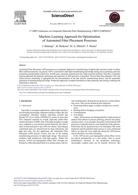 Pdf Machine Learning Approach For Optimization Of Automated Fiber