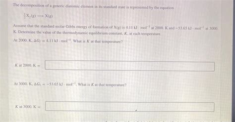 Solved The Decomposition Of A Generic Diatomic Element In